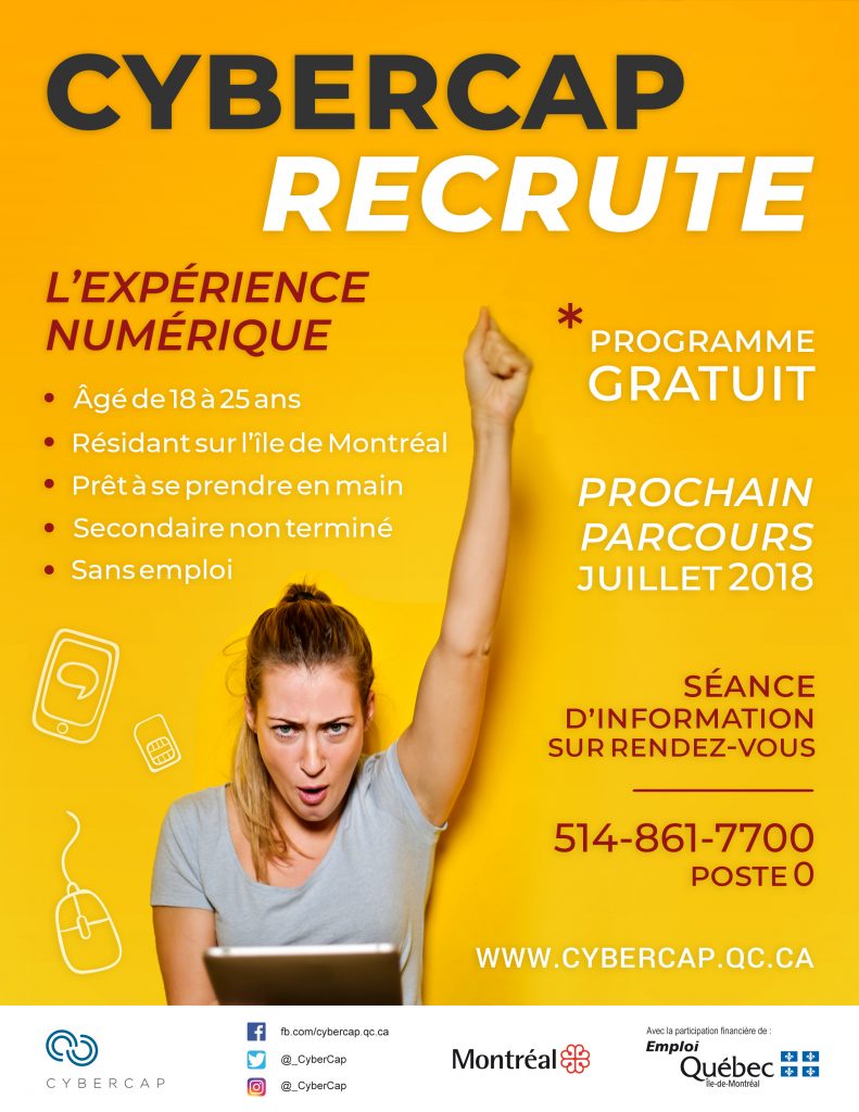 CYBERCAP RECRUTE – Centre de publication Centre-Sud